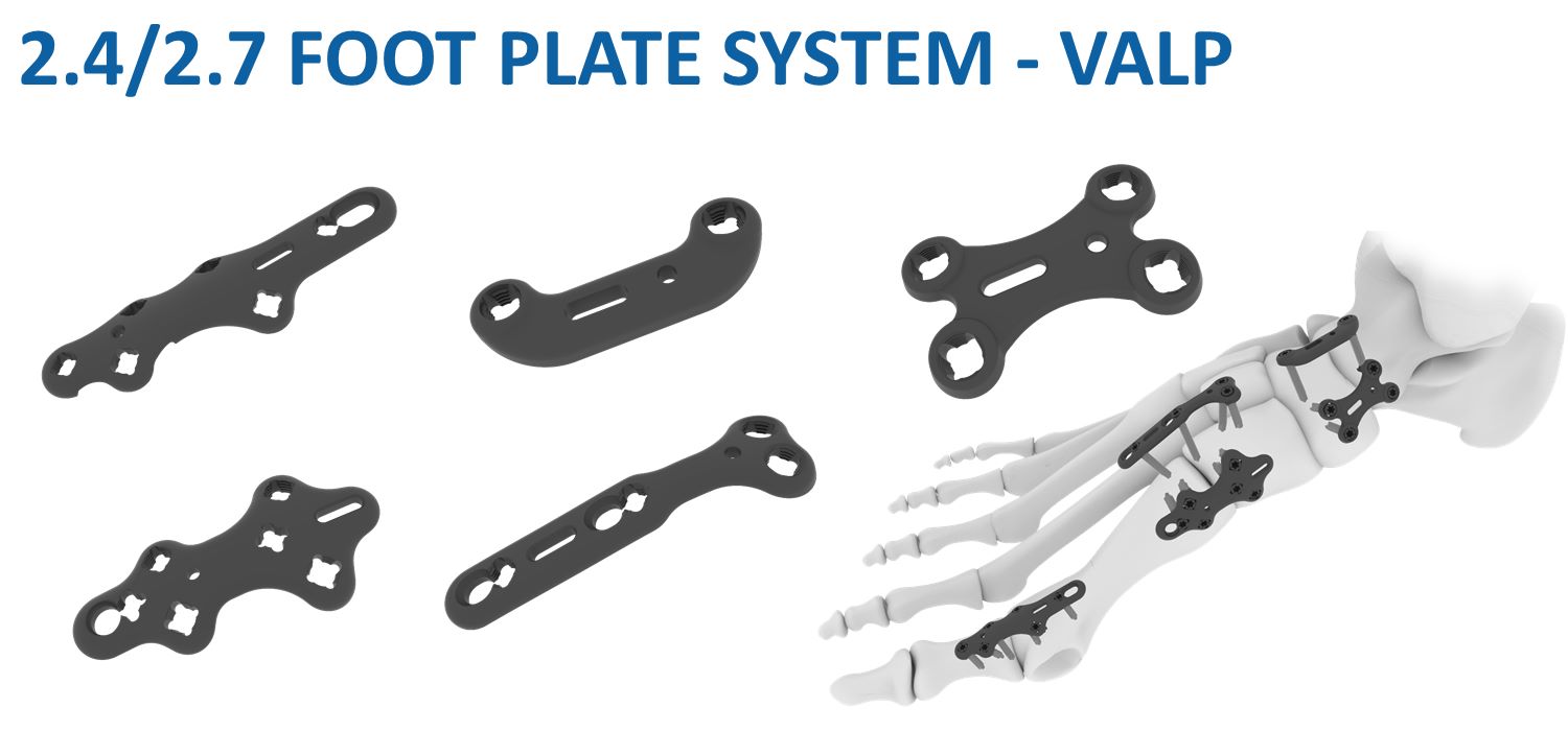 VALP - 2.4/2.7 mm Foot Plate System